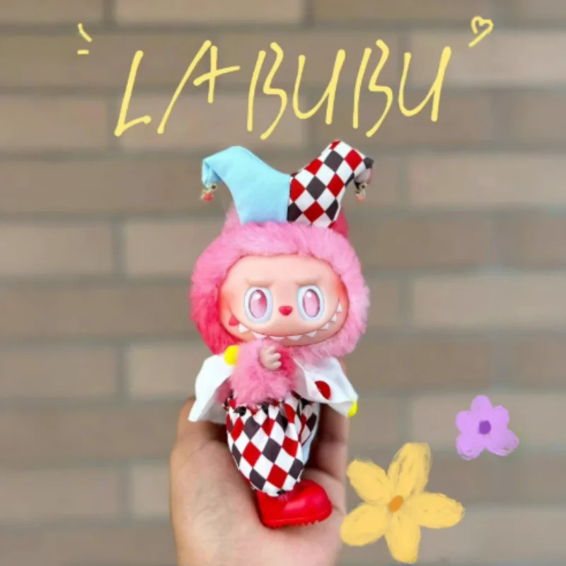 For Labubu Clothes Accessoriesdoll 17cm Clown Costume Set Vinyl Blind ...