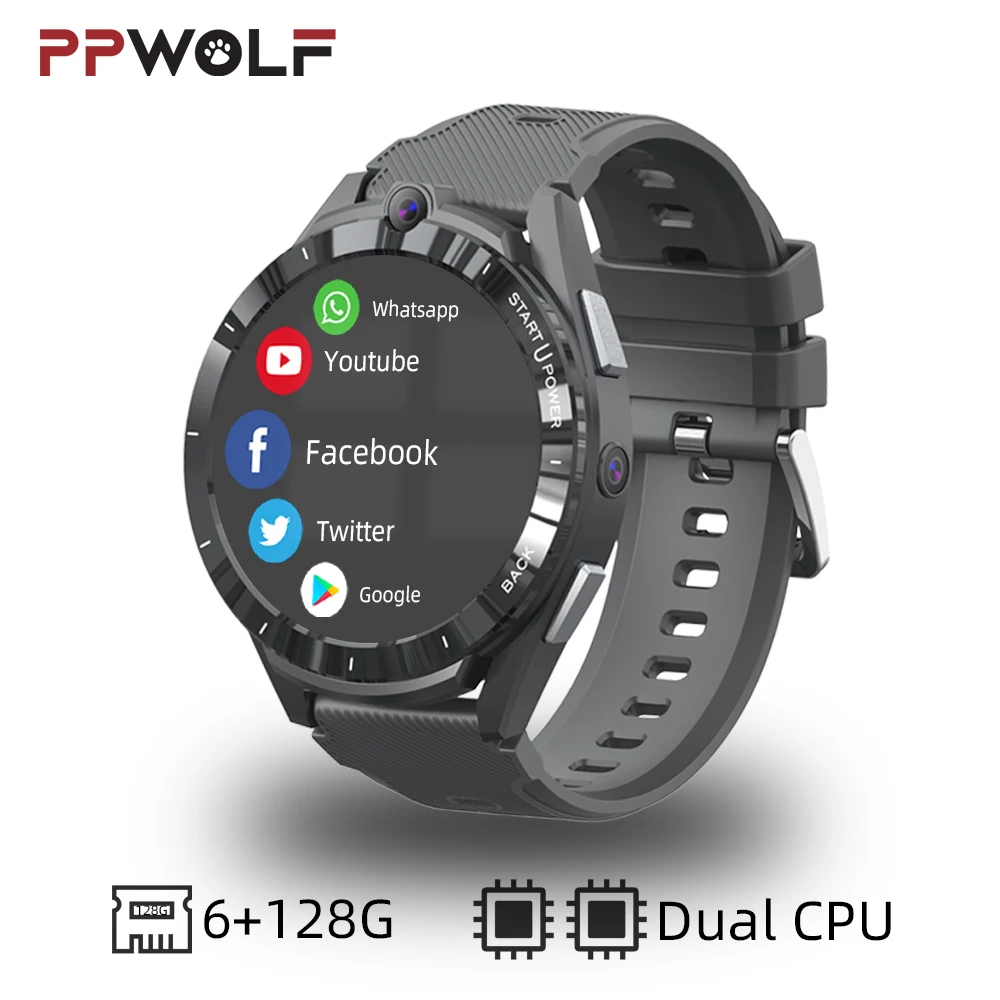 PPWOLF 2023 Neue 4G LTE Android Smart Uhr 6 + 128G Dual CPU SIM Karte ...