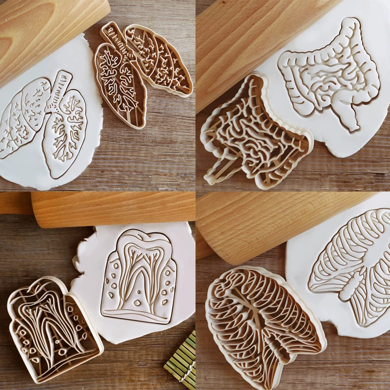 Creative Organ Pattern Cookie Mold Heart Brain Eyeball Cookie Cutter ...
