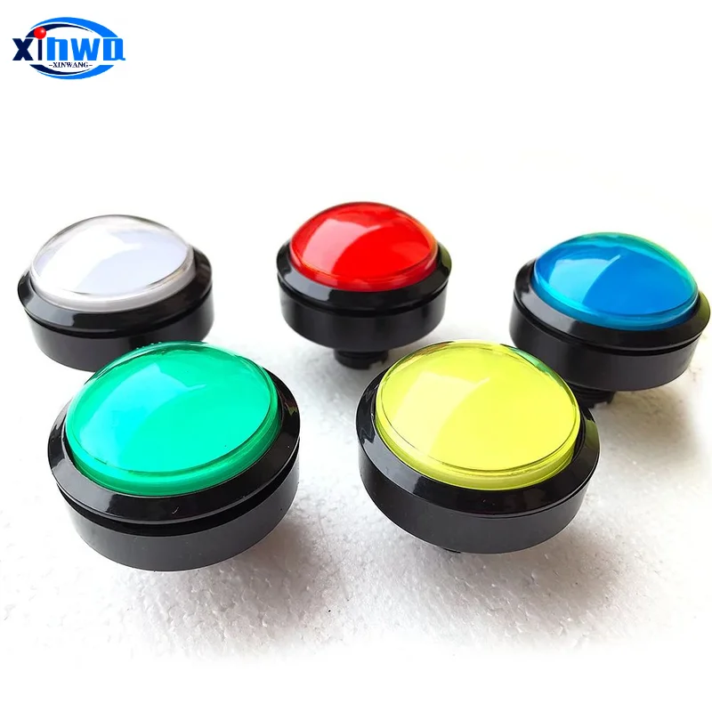 60mm-Convex-Push-Button-12V-LED-Illuminated-Light-Switch-Game-Claw-Vending-Machine-Crane-Pinball ...