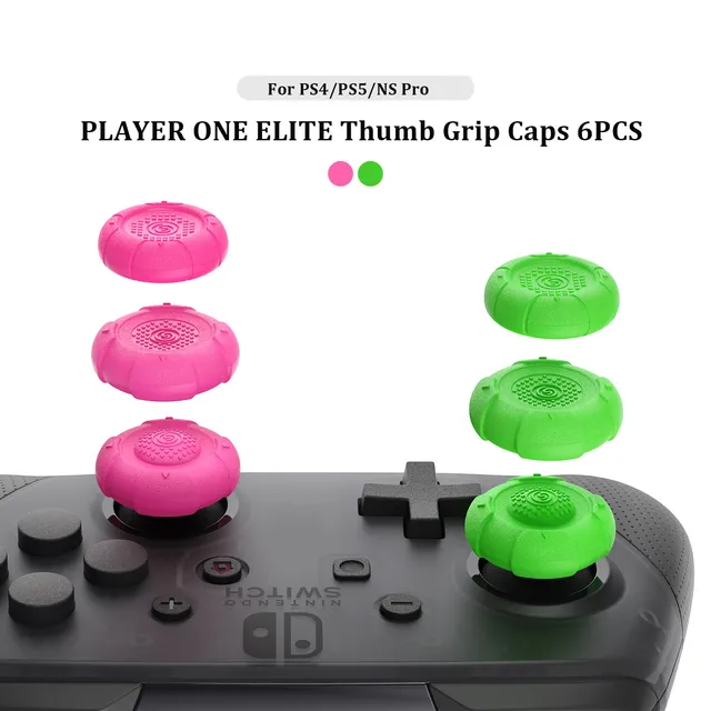 GeekShare For PS5 Controller Thumb Grip Caps For PS4 Silicone Joystick ...