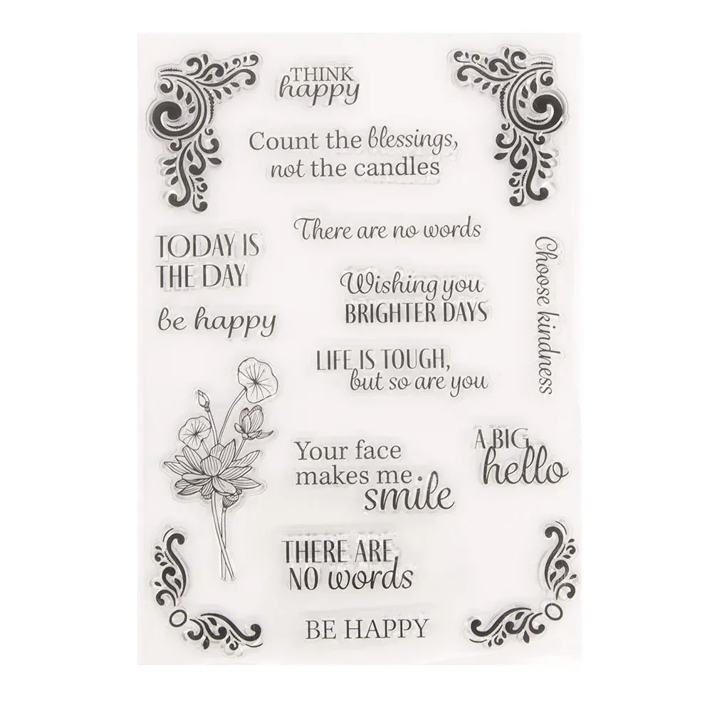 Note-Flower-Sentiments-Clear-Stamps-for-Scrapbooking-Card-Making ...