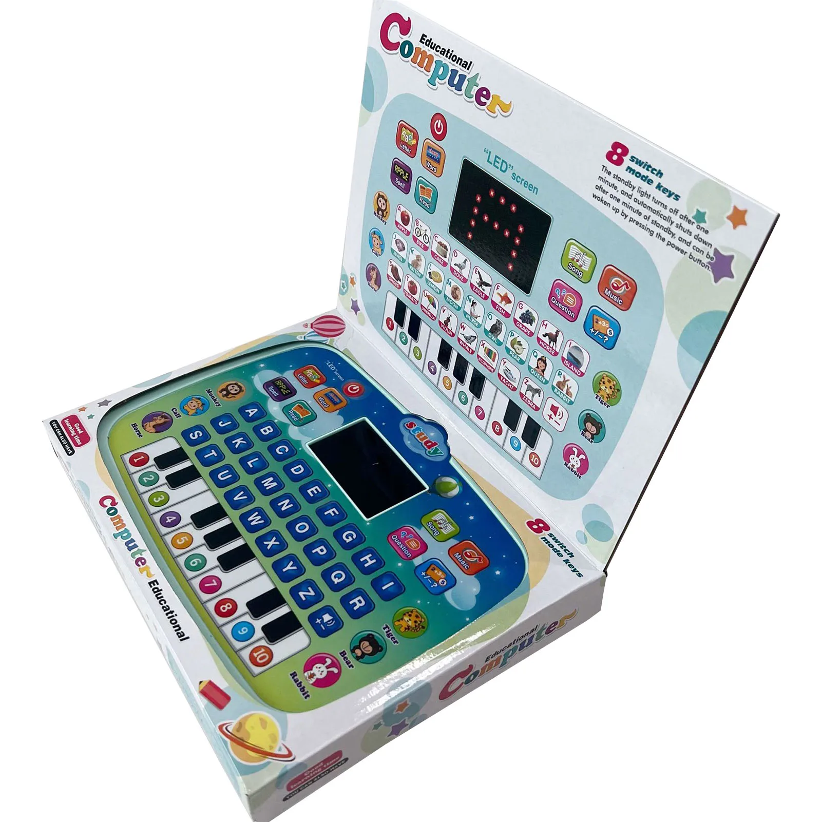 Kids Tablet Toy Educational Toddler Toys Laptop English Learning ...