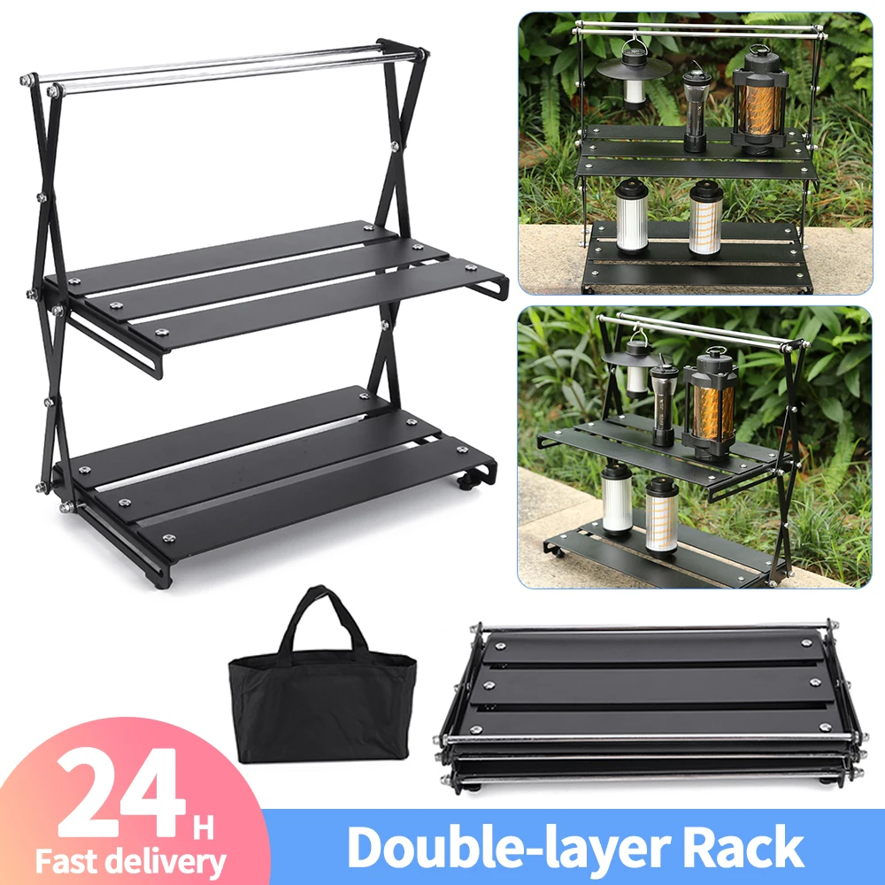 Multifunctional-Foldable-Table-Portable-Camping-Shelf-Rack-Organizer ...