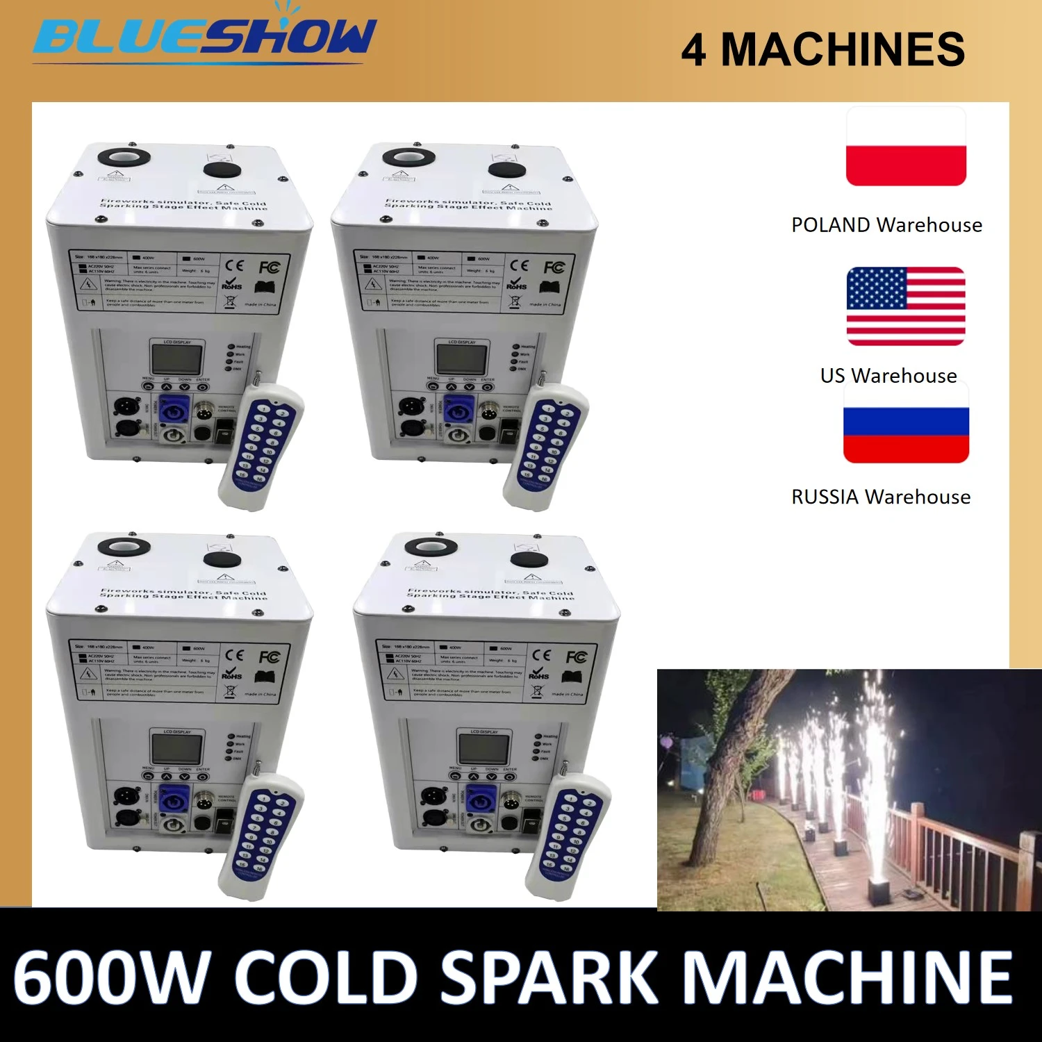 0 TAX 1~4PCS 600w Cold Spark Machine DMX Firework Machine DJ Remote ...