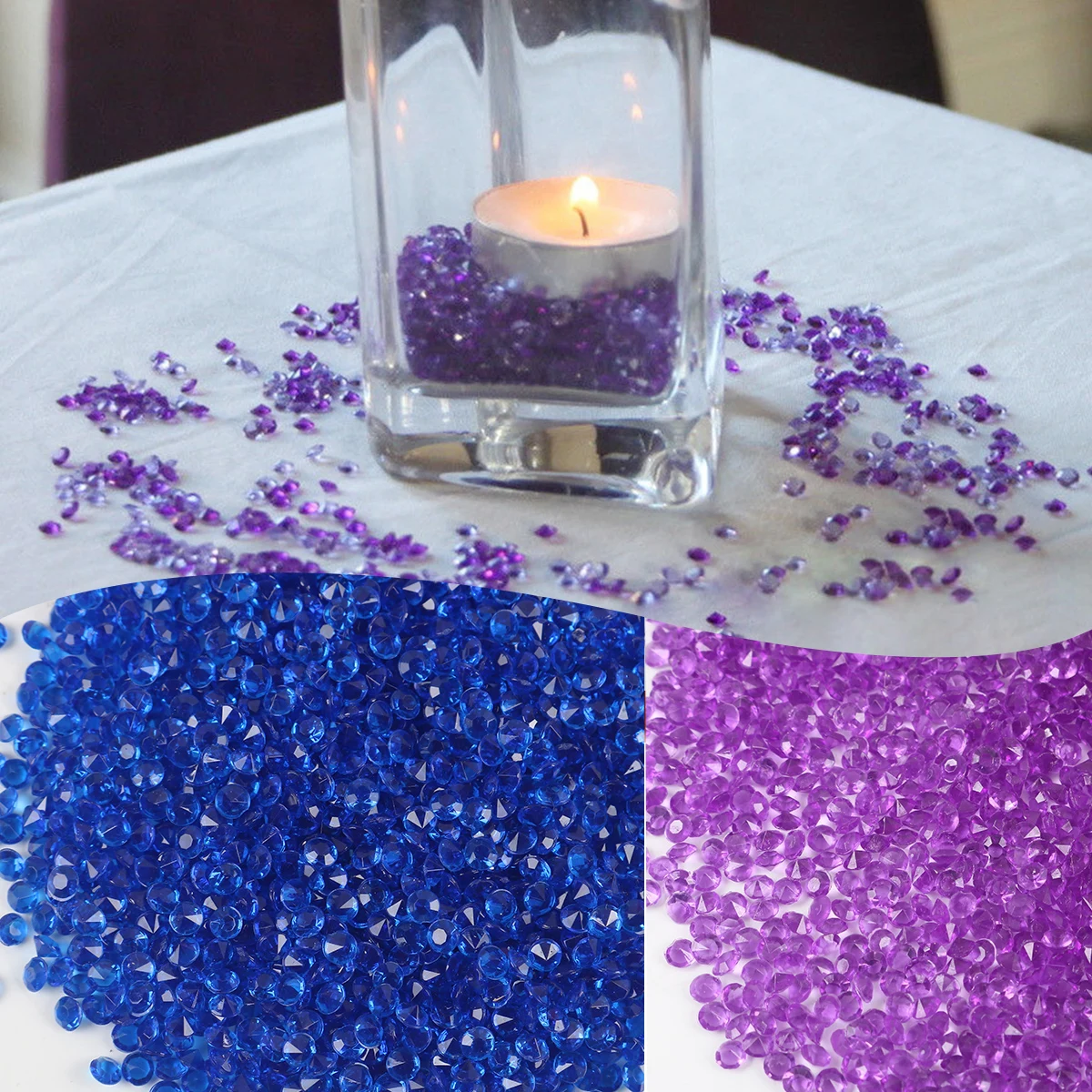 Table Scatter Crystals Diamond Decoration | Crystal Confetti Wedding ...