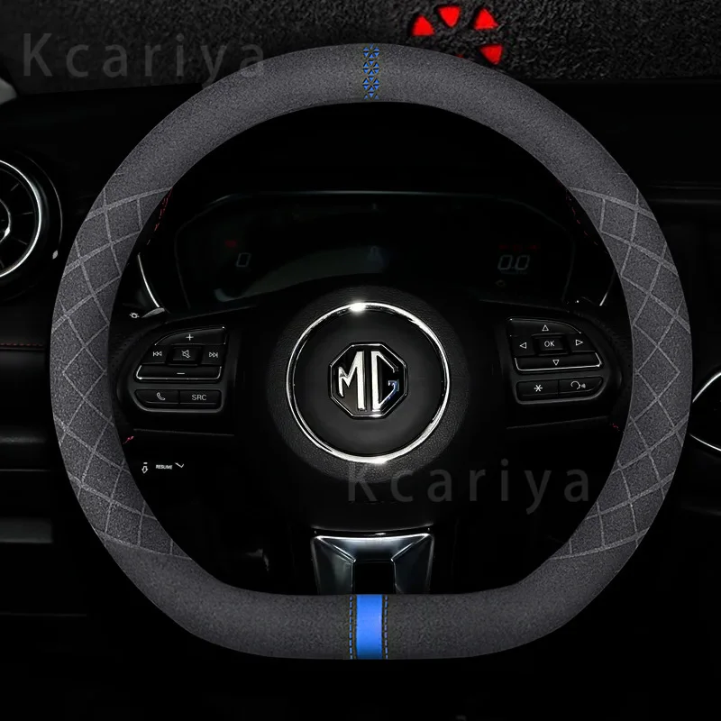 chamois-leather-Fiber-Leather-Car-Steering-Wheel-Cover-Anti-Slip-Cover ...