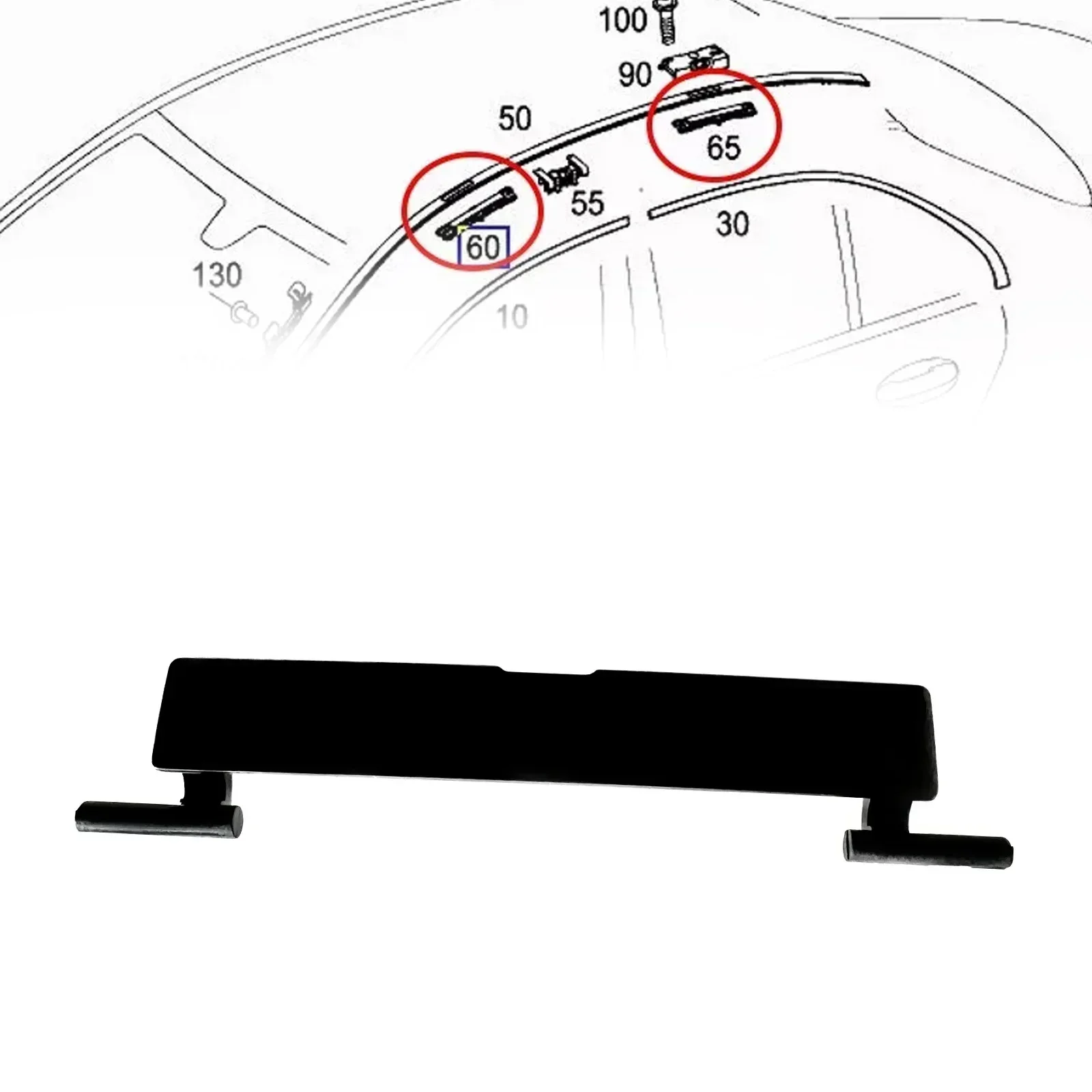 1pc Roof Rack Moulding Connecting Cover 1176900182 For MERCEDES For CLA ...