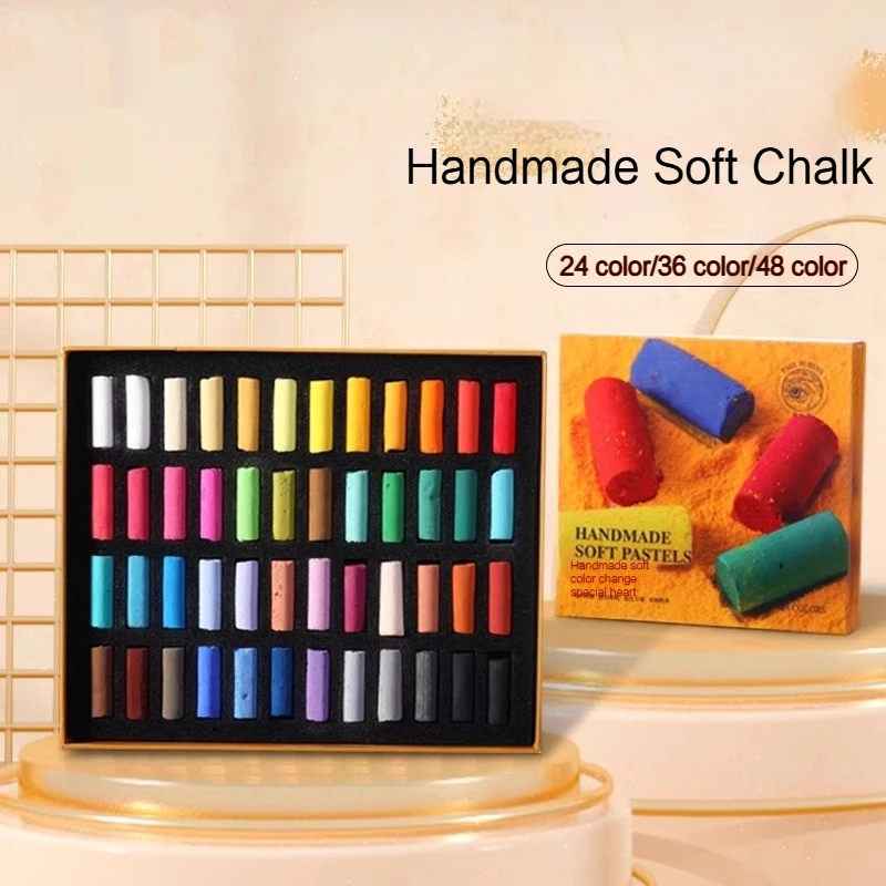 24/36/48Color handmade Soft Chalk Pastels Set for Artist Graffiti ...