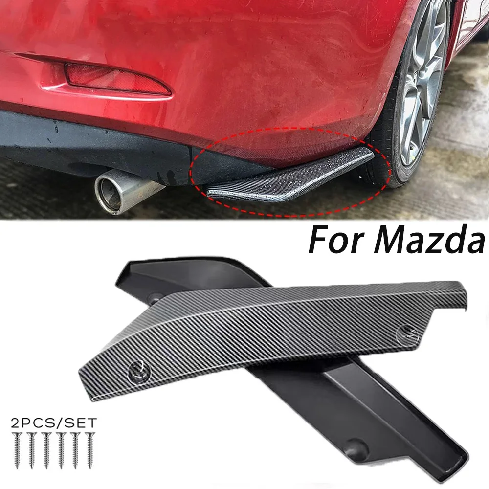 2Pcs-Rear-Bumper-Lip-Wrap-Angle-Diffuser-Splitter-Canard-Spoiler-for ...