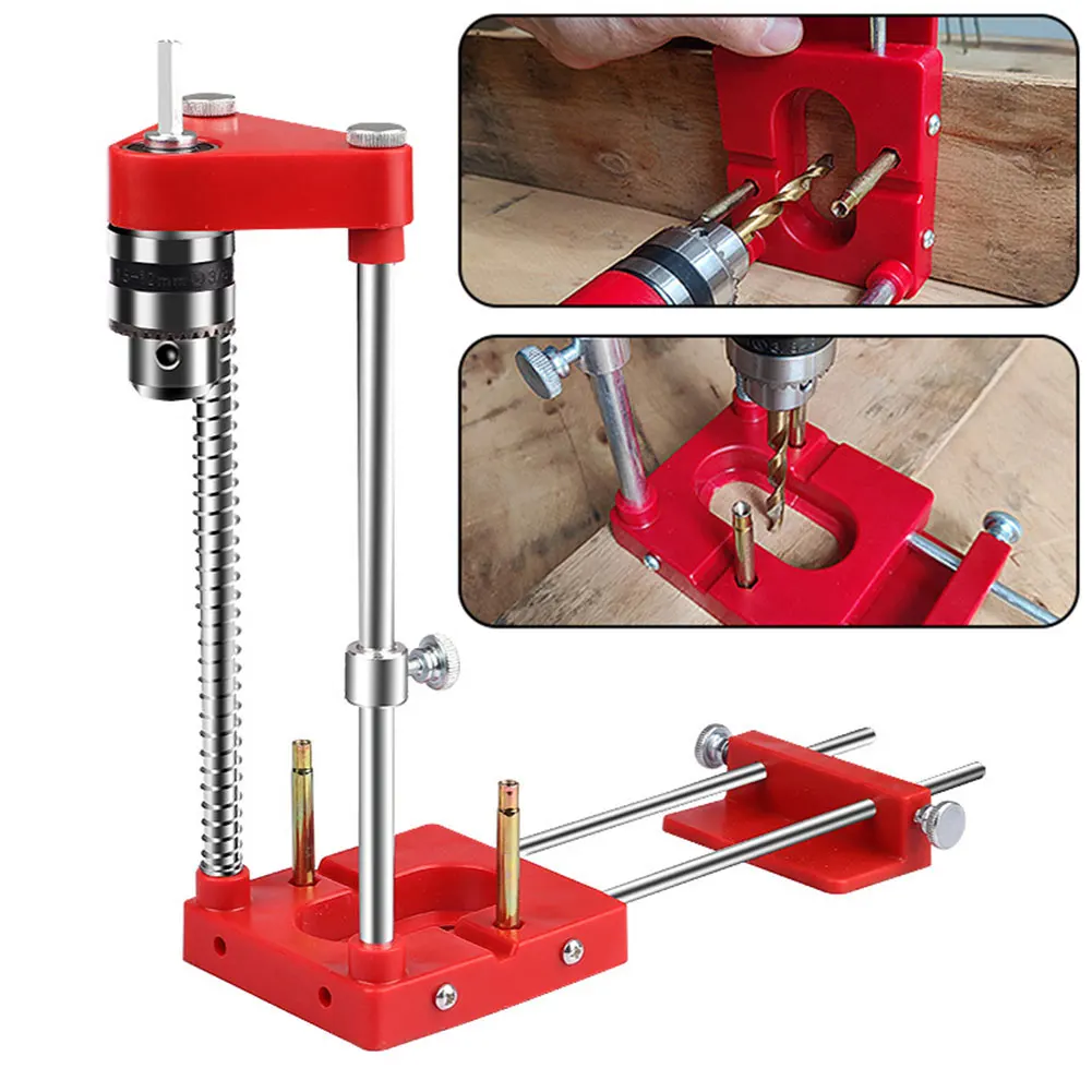 Woodworking-Drilling-Locator-Aluminum-Alloy-Adjustable-Fixture-Drilling ...
