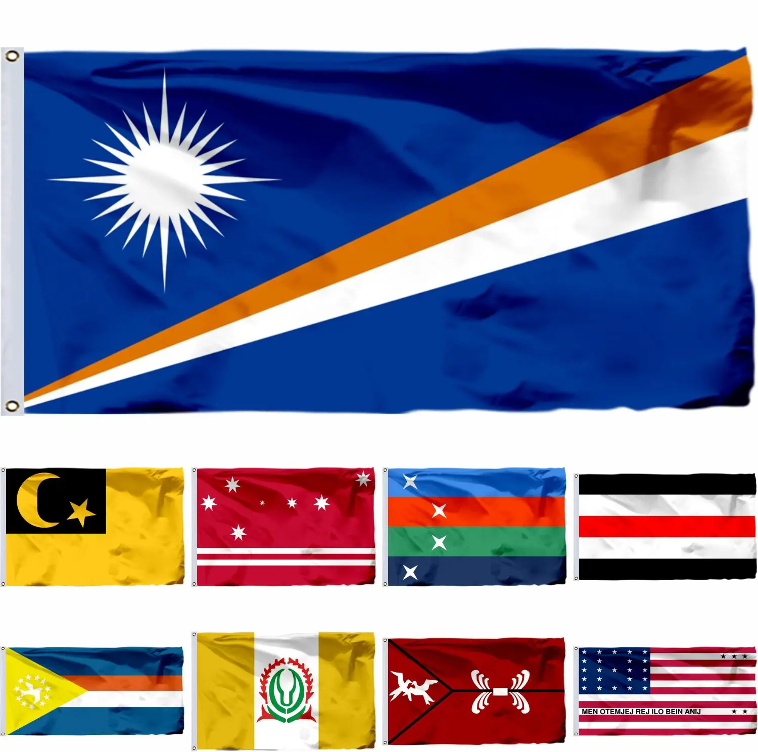 Marshall-Islands-Flag-3X5FT-Ujae-and-Kwajalein-Atoll-90X150CM-Wotho ...