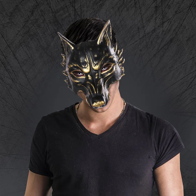 Halloween-PU-Foaming-Material-3D-Animal-Fox-Wolf-Mask-Cosplay-Costume ...