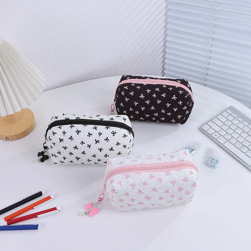 Mini Bow Pencil Case Back To School Pen Bag Girls Large Capacity Pencil ...