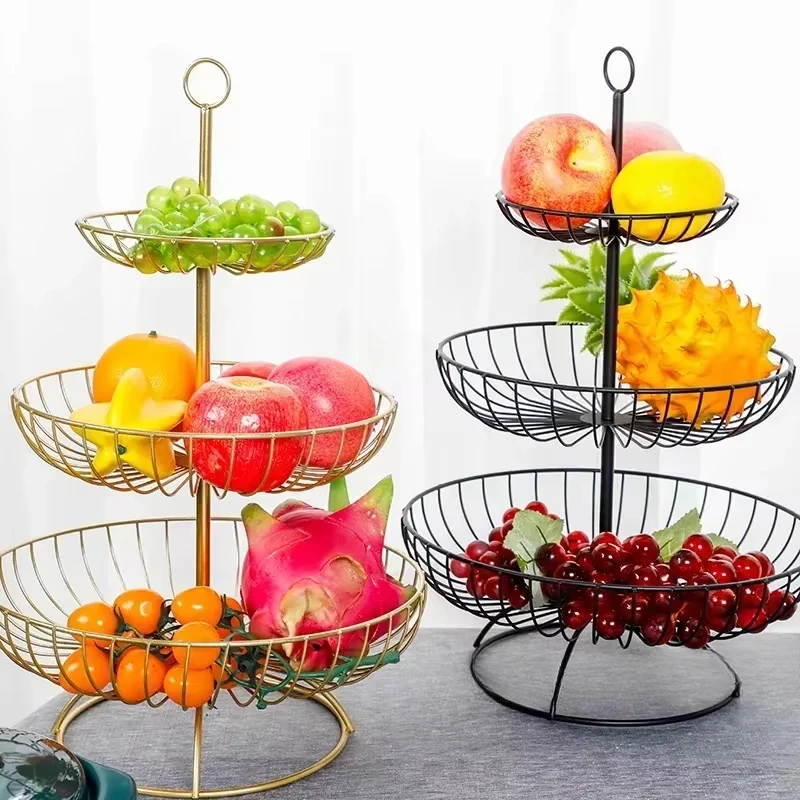 Fruit Bowl, 3-Tier Fruit Basket Large Fruit Stand Holder for Kitchen ...
