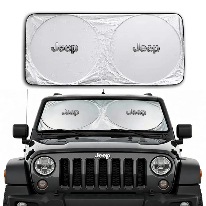 Jeep Car Sunshade Cover UV reflection Windshield Protection Shield For ...