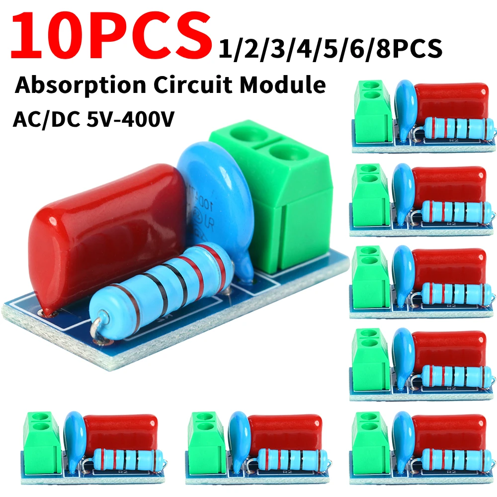 1-2-3-5-10PCS-RC-Absorption-Snubber-Circuit-Module-Relay-Contact-Protection-Resistance-Surge ...