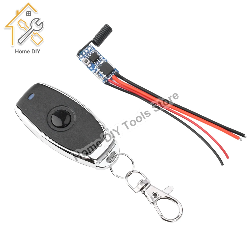 433MHz-Relay-Wireless-Switch-Remote-Control-Module-DC5-12V-Mini-Power ...