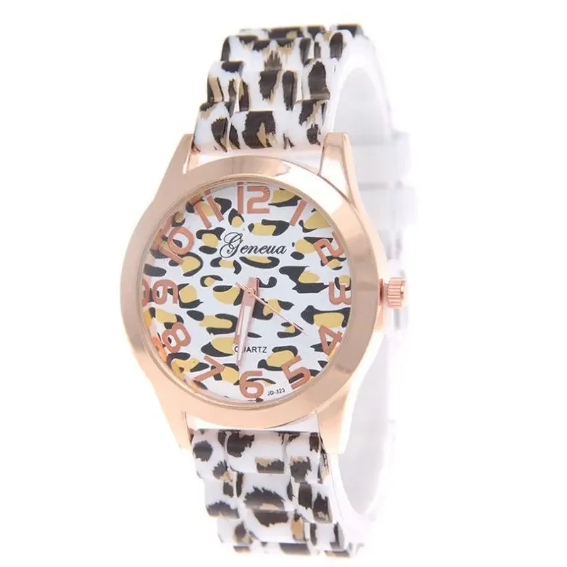 Fashion Geneva Brand Ladies Watch Leopard pattern Quartz Wristwatch ...