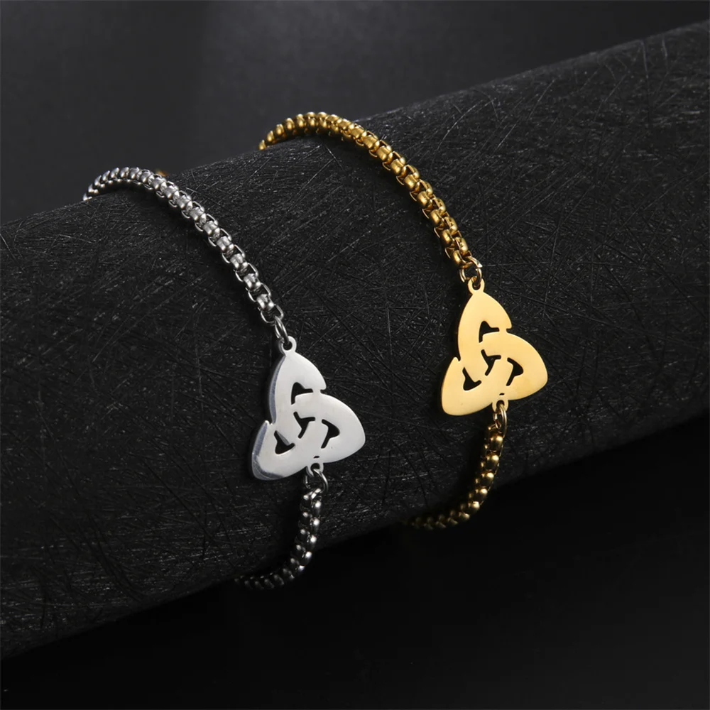 Kkjoy-New-Stainless-Steel-Celtics-Knot-Triquetra-Trinity-Charm-Ankelts-Witch-Knot-Foot-Chain ...