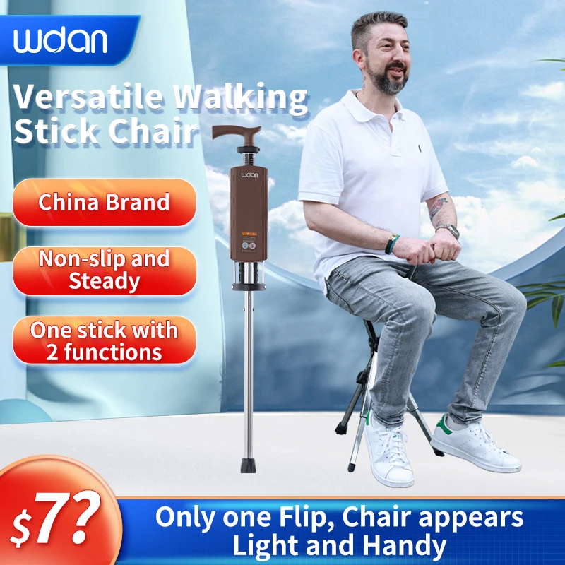 Wojan-sitz-stick-portable-trekking-wander-stock-klappbarer-gehstock-mit ...