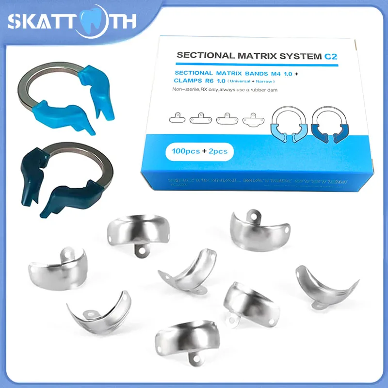 Dental-Matrix-Bands-NITI-Metal-Matrices-Clamp-Ring-Sectional-Contoured ...