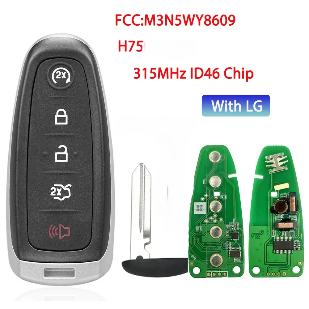 BB-Key-for-Ford-Explorer-Edge-2011-2012-2013-2014-2015-315MHz-ID46-Chip ...
