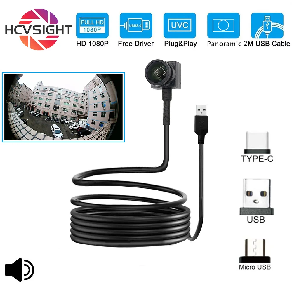 Full HD360 Panoramic Wide Angle 180 degree Fisheye Camera Micro Size ...