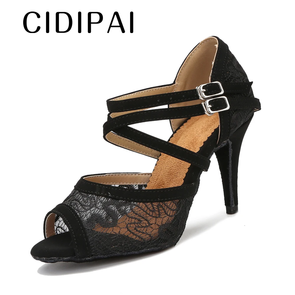 CIDIPAI-Lace-Mesh-Latin-Dance-Shoes-Woman-Tango-Salsa-Samba-Performance ...
