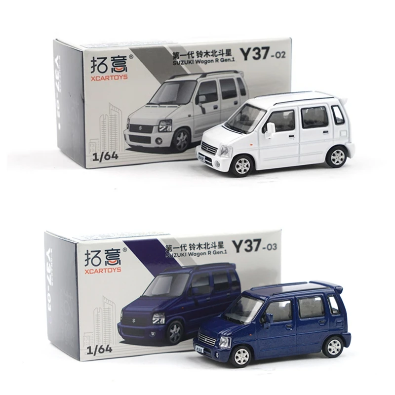 XCarToys 1:64 Suzuki Wagon R Dark Blue /Gen.1 Pearl White Diecast Model Car
