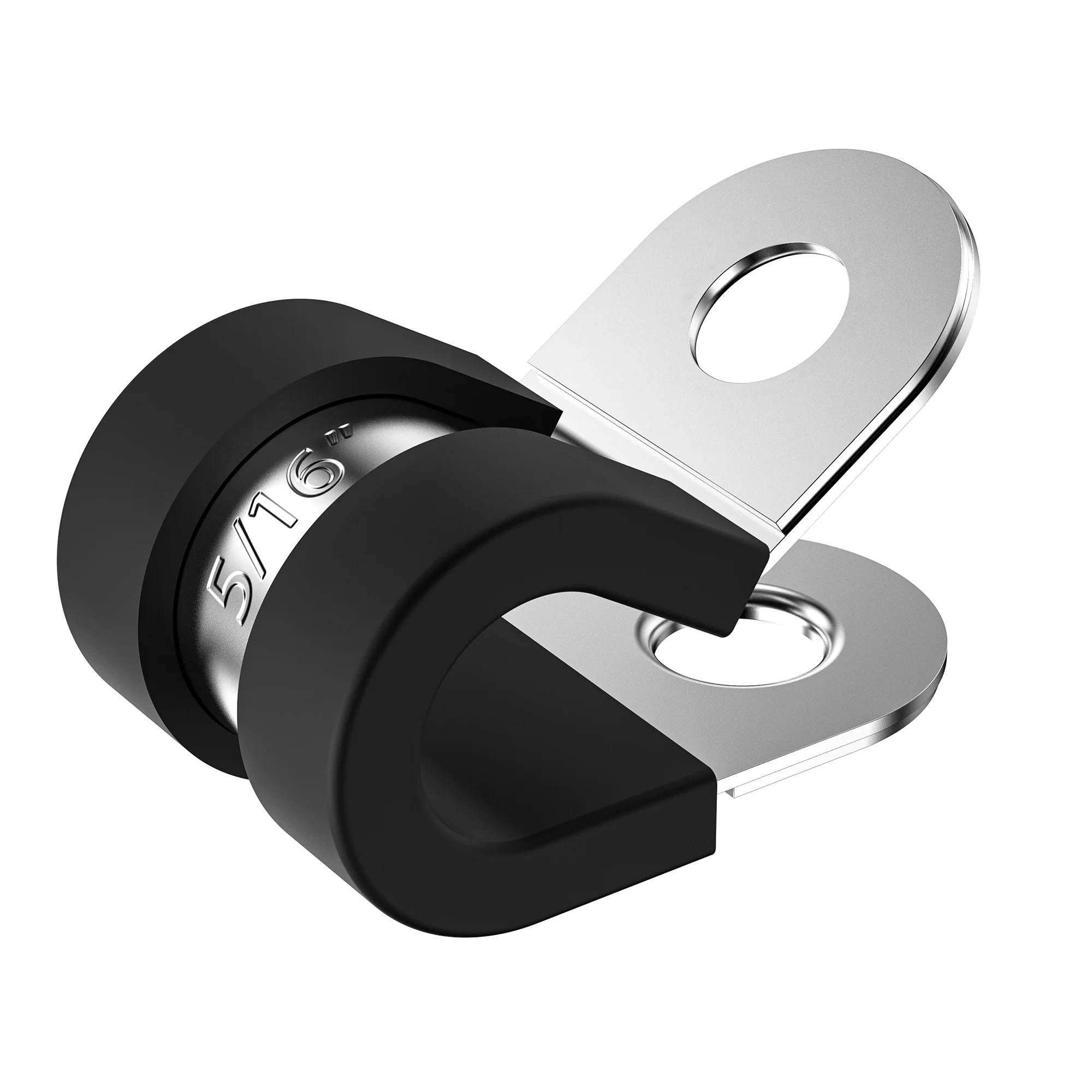 12Pcs 6-45mm 304 Stainless Steel Rubber Lined P Clips Cable Mounting ...