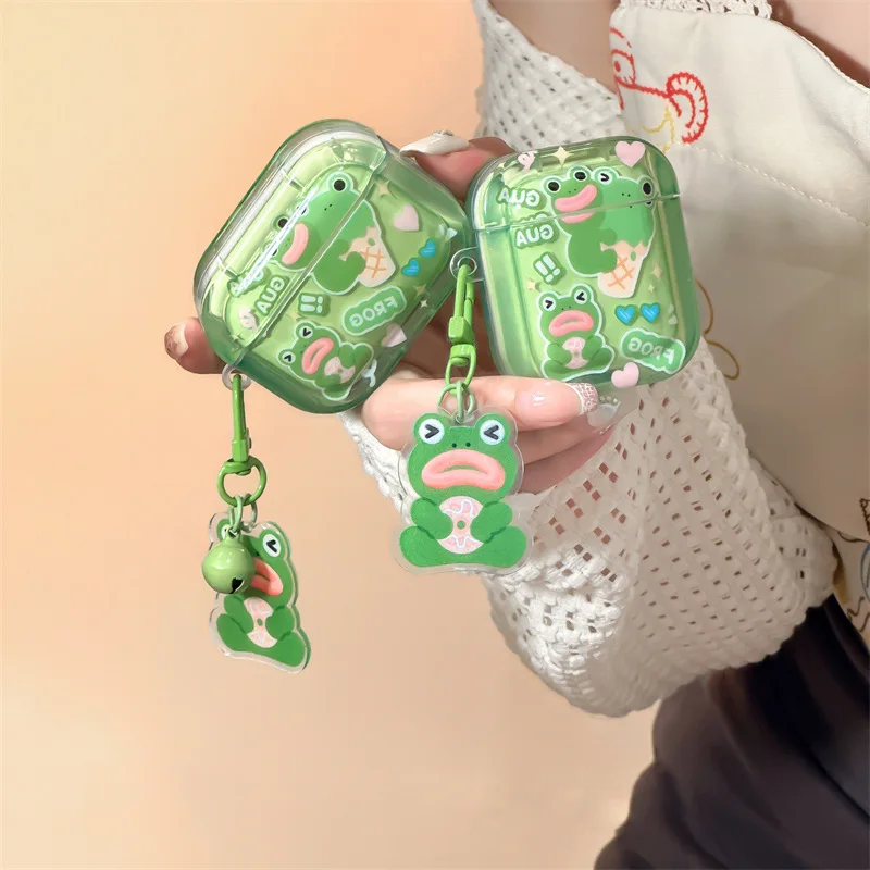 Compatible-With-Airpods-3rd-Generation-Frog-Case-Cute-Case-With-Pendant ...