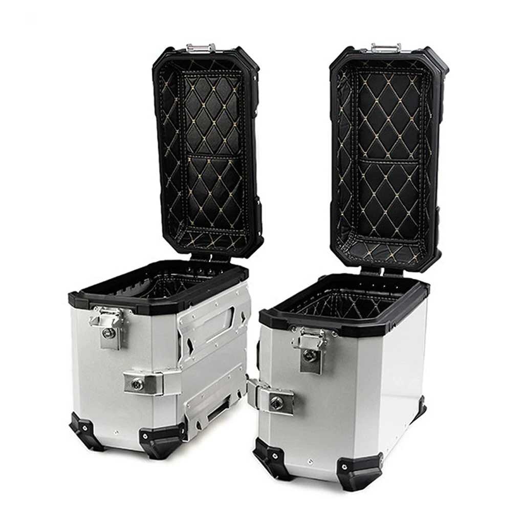 38L Universal Motorcycle Side Box Aluminum Moto Saddlebags Motorcycle ...