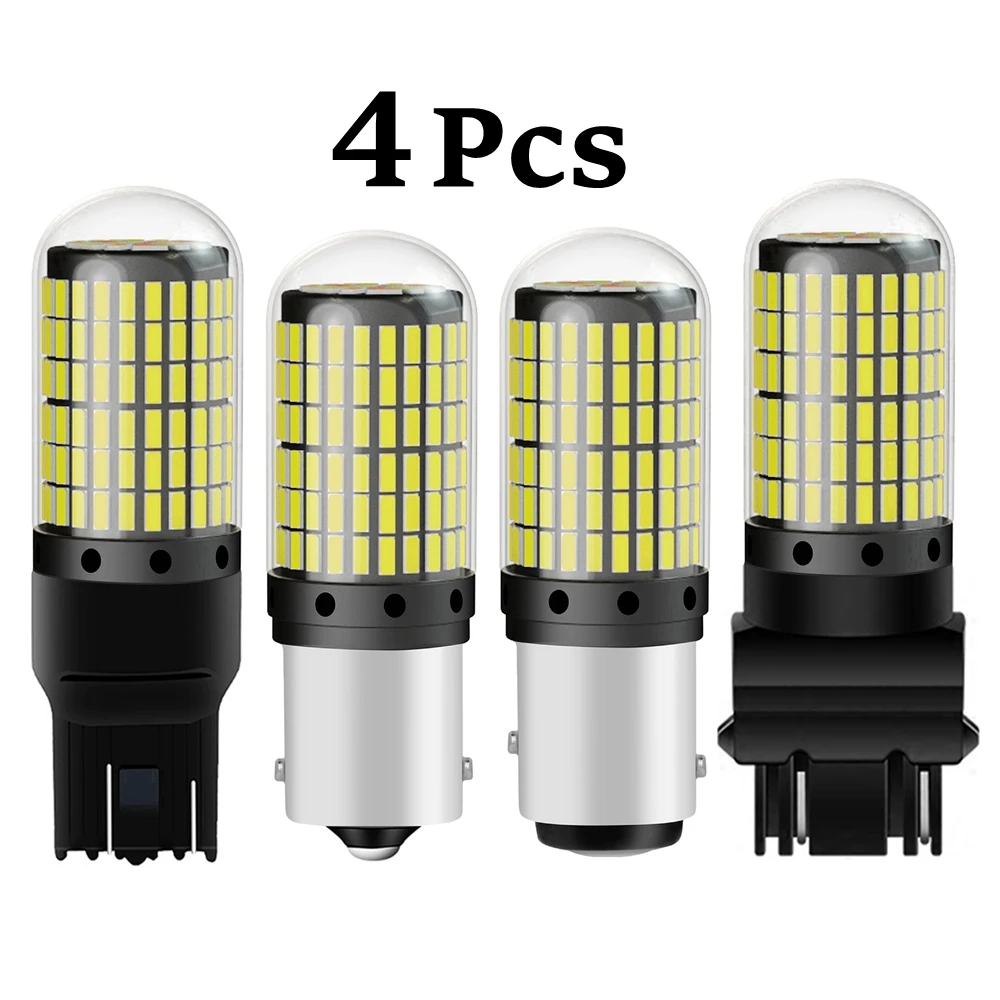 4Pcs-1156-Led-Bulb-BA15S-1157-BAY15D-P21-5W-BAU15S-T20-W21W-WY21W-W21 ...