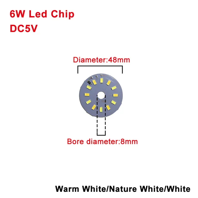 DC5V Dimmable LED chip 5W 6W 10W Surface Light Source SMD 5730 LED Light Beads DIY Tricolor ...