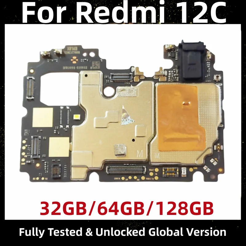 Motherboard-PCB-Module-for-Xiaomi-Redmi-12C-Unlocked-Mainboard-with ...