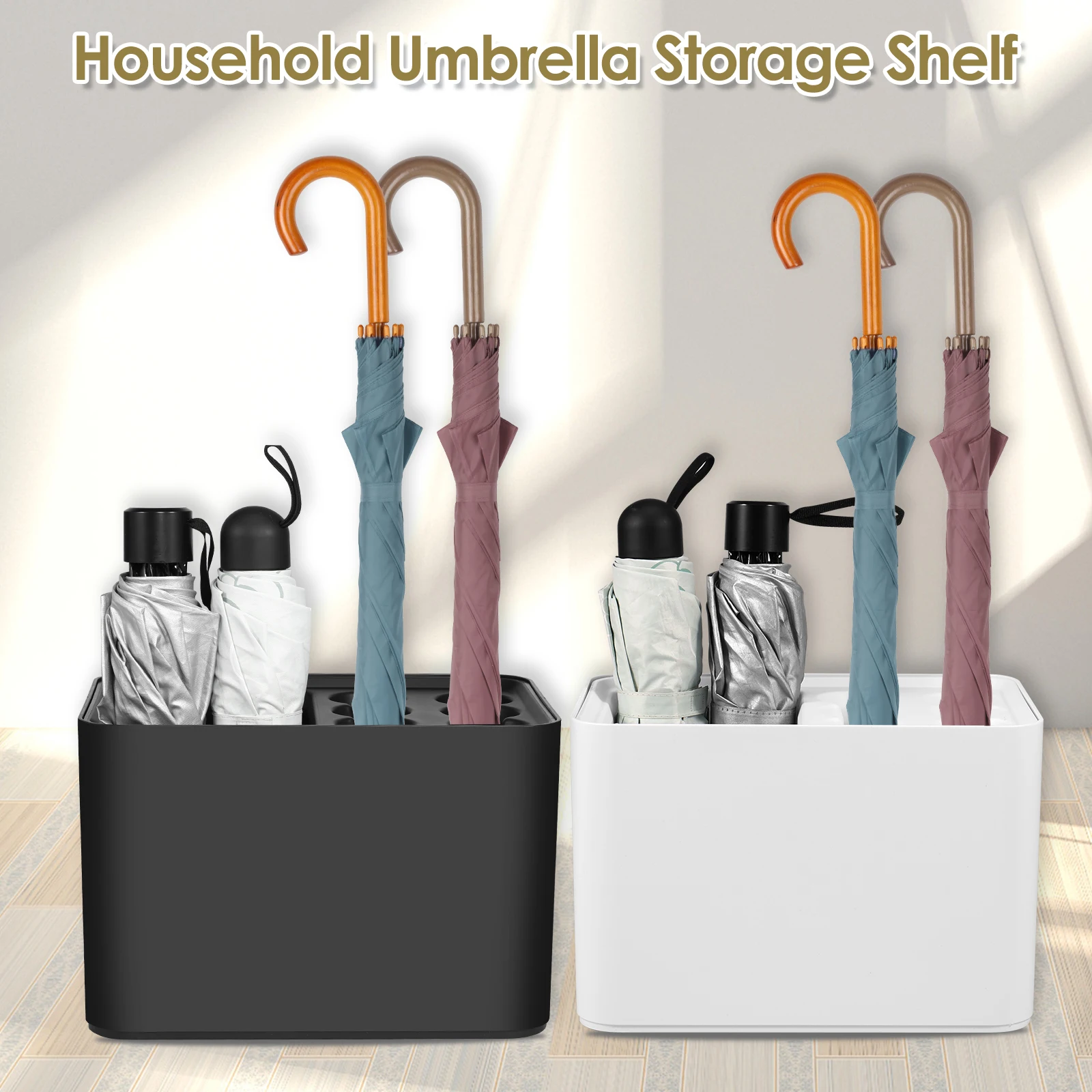 Umbrella-Organizer-Rack-Umbrella-Stand-with-Removable-Drip-Tray-Anti ...