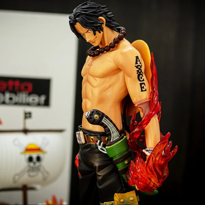 26cm One Piece Group Fire Fist Portgas D Ace Figure Action Standing ...