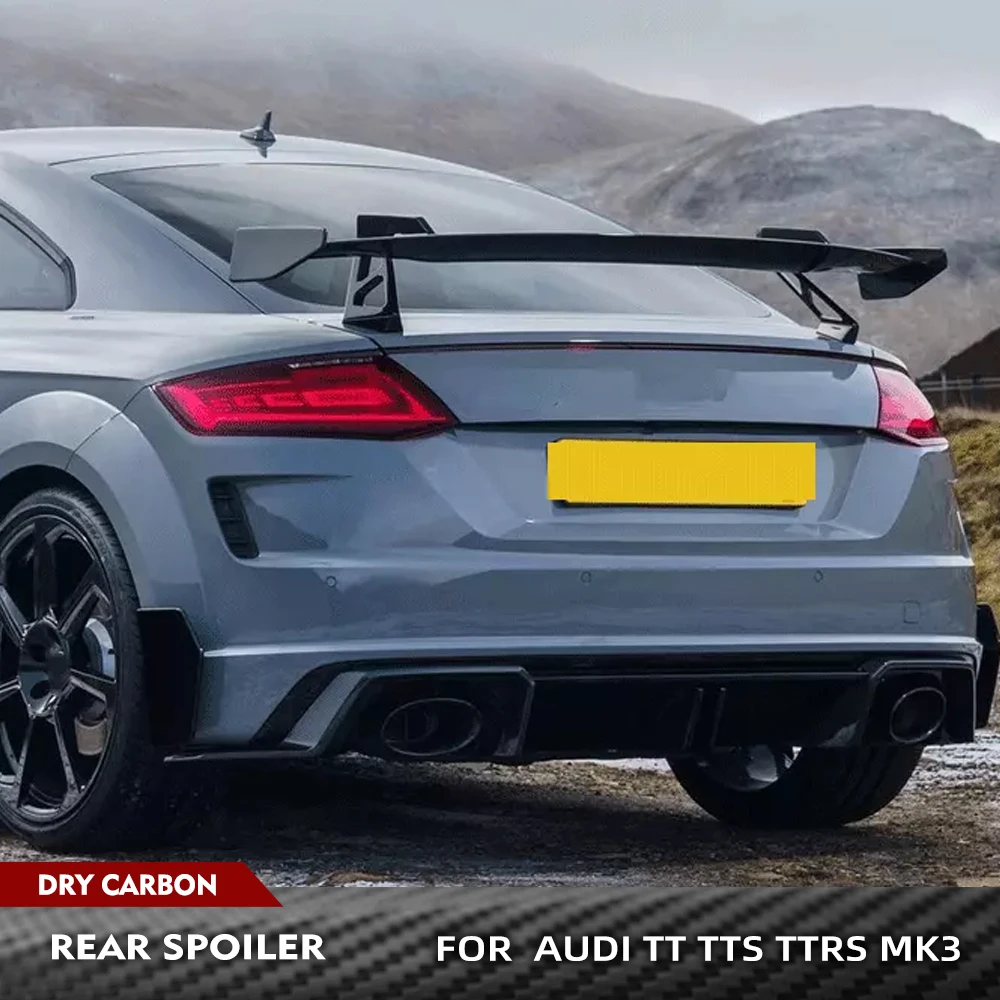 Prepreg-Dry-Carbon-Fiber-Rear-Trunk-Spoiler-Wing-for-Audi-TT-TTS-TTRS ...