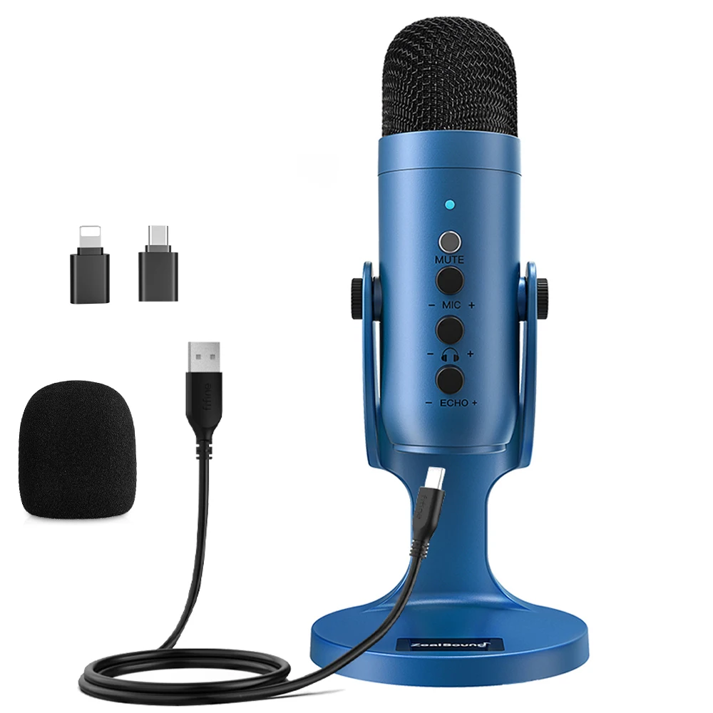 USB-Condenser-Microphone-Studio-Recording-Mic-for-PC-Computer-Laptop ...