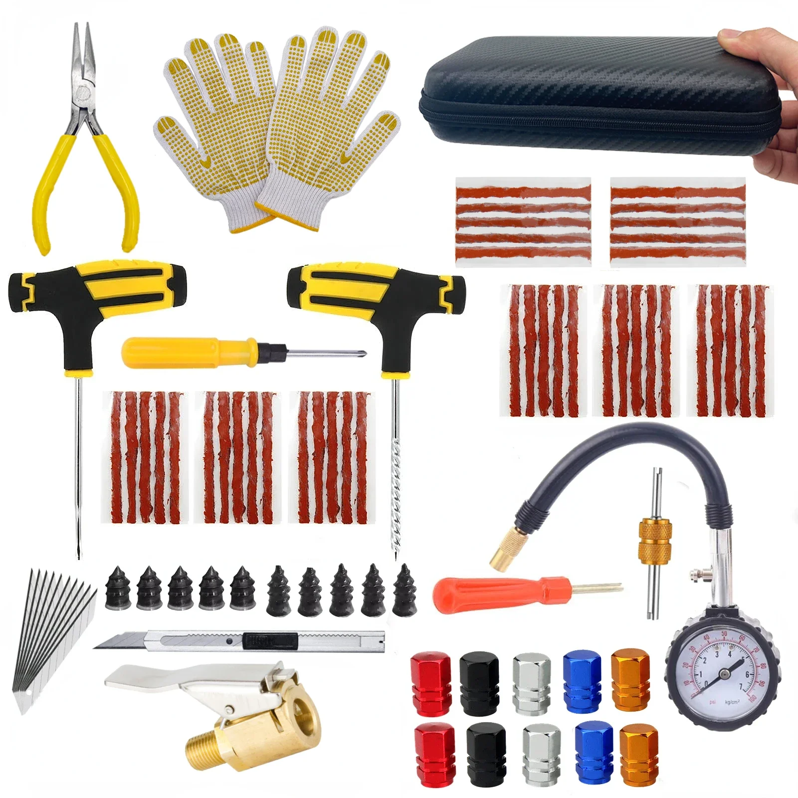 New-Car-Tire-Repair-Kit-Puncture-Plug-Tools-Tyre-Puncture-Emergency-for ...