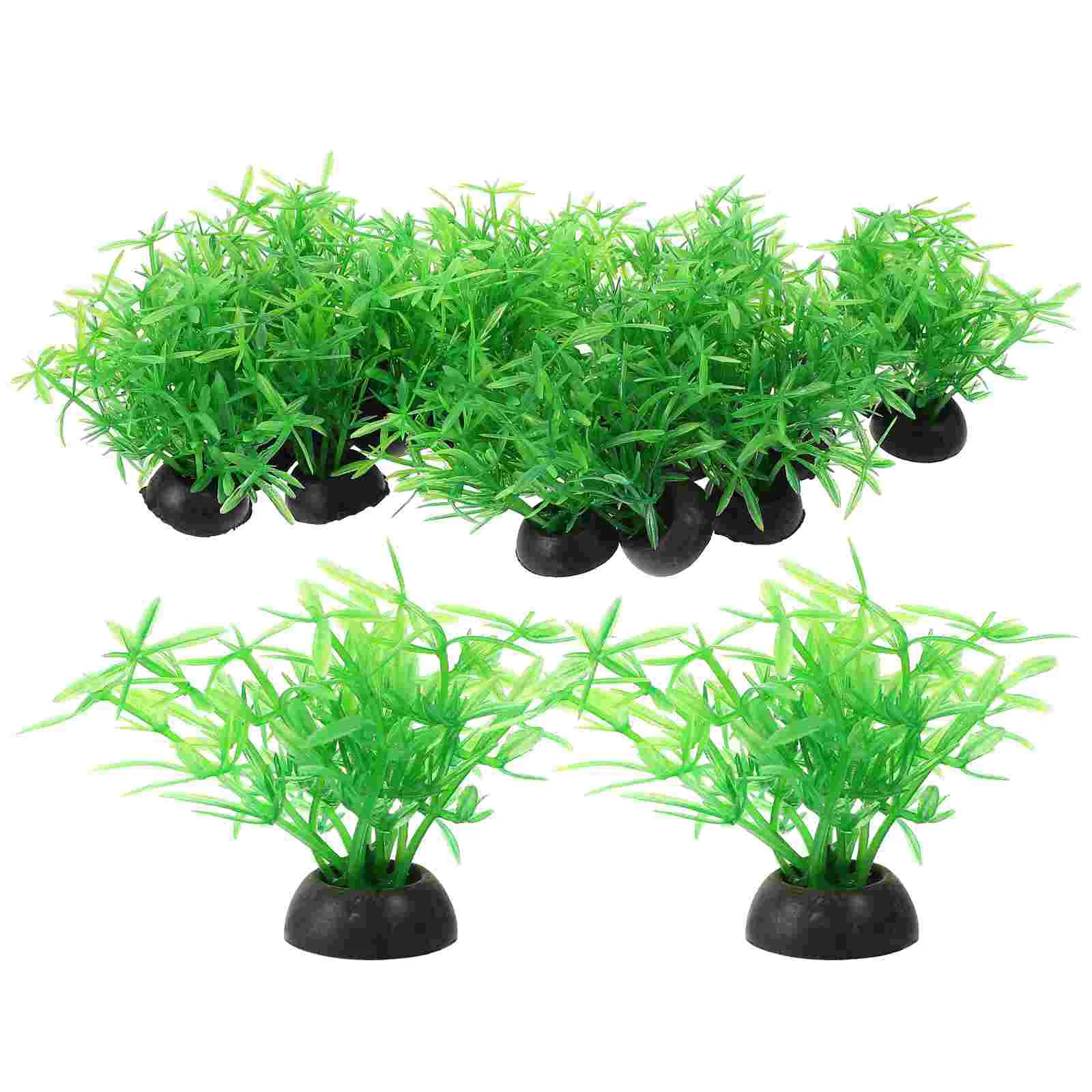 Tank Aquarium Artificial Decorations Green Seaweed Decor Accessory ...