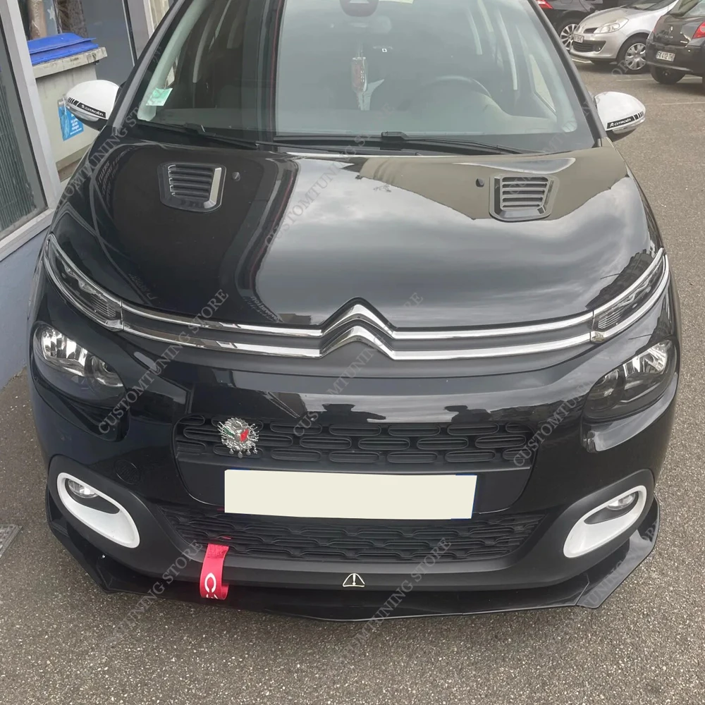 For-Citroen-C3-Racing-Style-3Pcs-Front-Bumper-Lip-Spoiler-Splitter ...