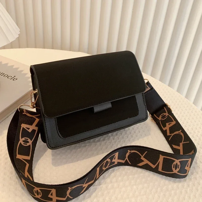 Wide-Straps-Shoulder-Bag-Flap-Small-Crossbody-Bags-for-Women-Simple ...