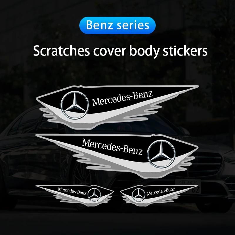 4Pcs-Styling-Decorative-Decals-Car-Stickers-Accessories-For-Mercedes ...