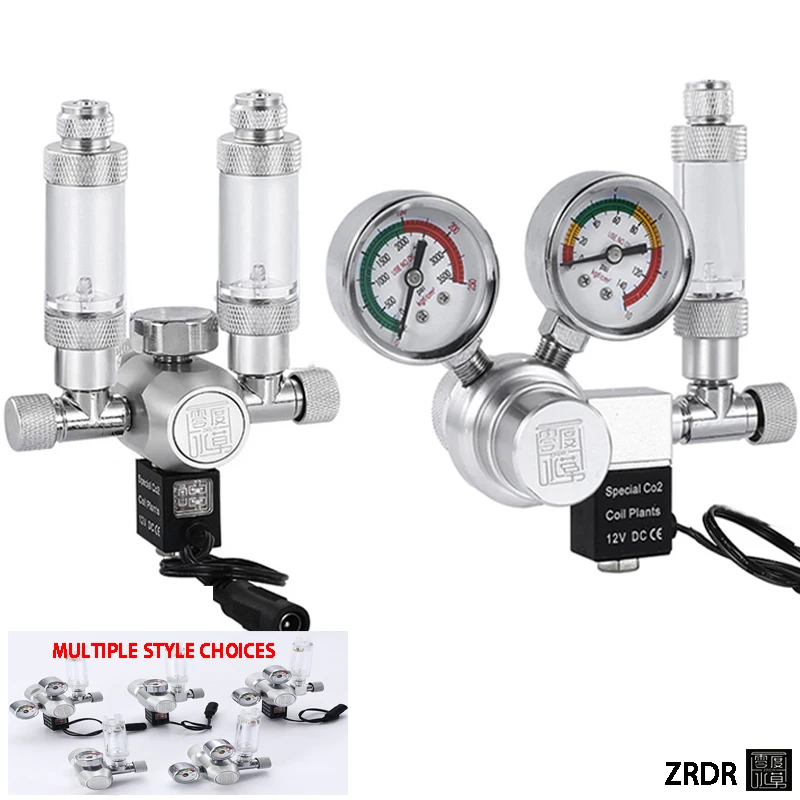 DIY Aquarium CO2 Regulator Solenoid Valve Kit Check Valve Fish Tank CO2 Control Pressure System ...