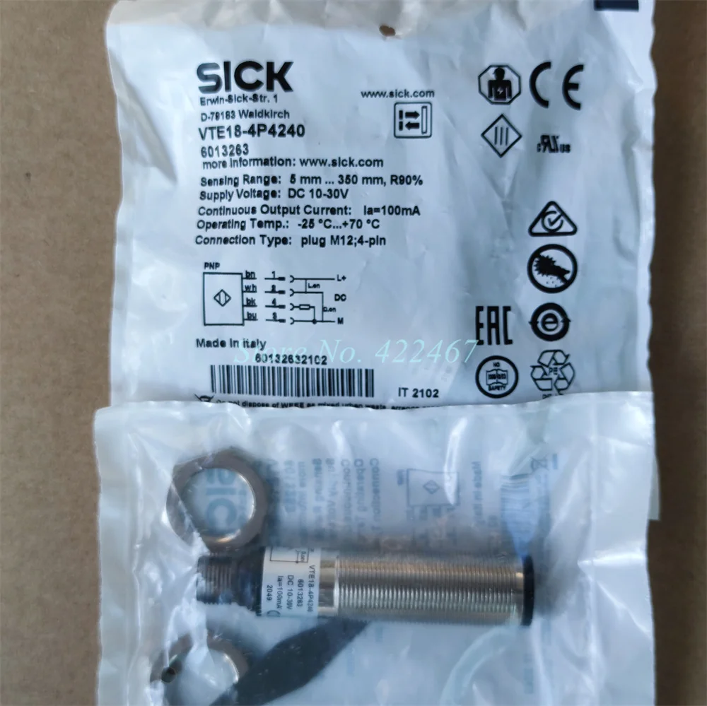 1pcs Sick New Original Genuine Photoelectric Sensors VTE18-4P4240 VTE18 ...