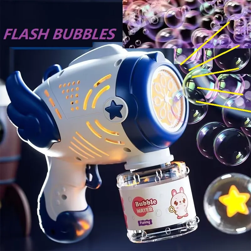 Electric Bubble Machine Flashing Light Music Automatic Bubble Blower ...
