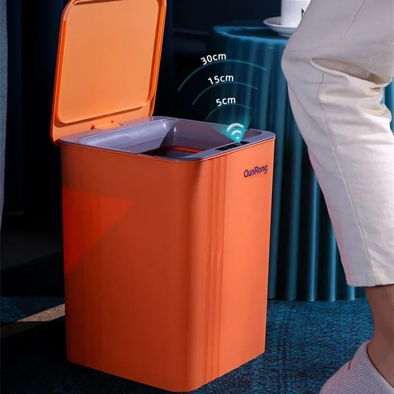 Electric-Automatic-Garbage-Bin-Waterproof-Trash-Can-for-Kitchen ...