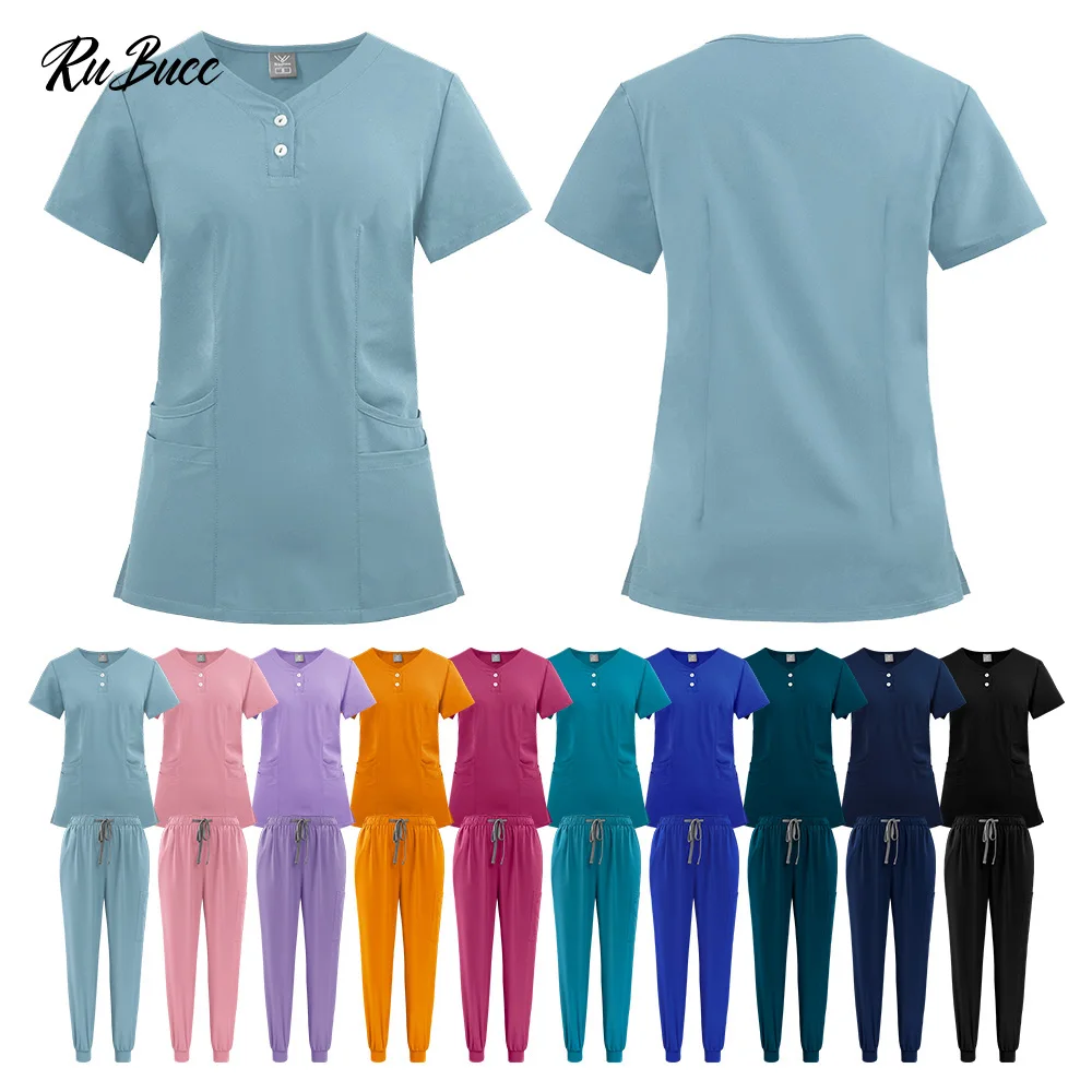 Pet Clinic Doctor Scrub Set Multicolor Women Nursing Uniform Medical ...